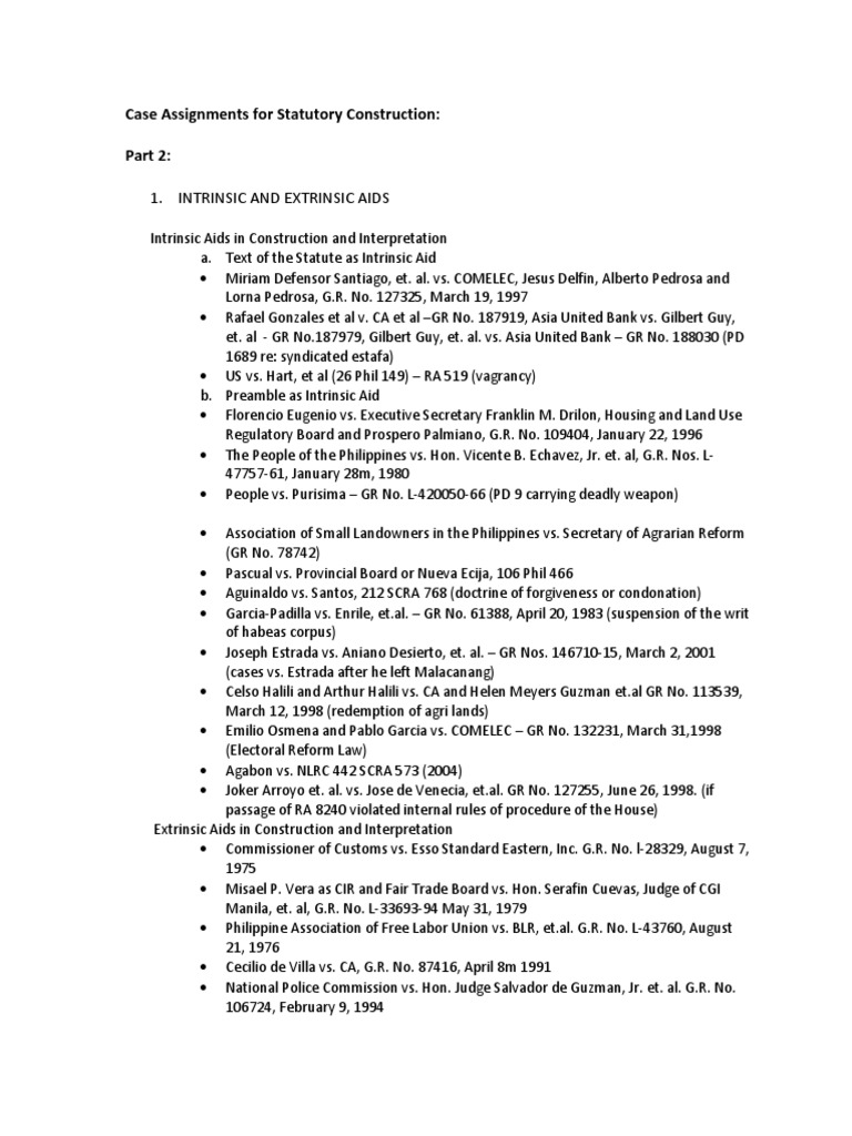 Stat Con Case Assignment Part 2 | PDF | Government | Philippines