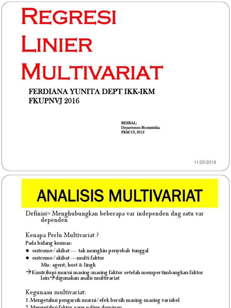 Multivariat Regresi - Linier | PDF
