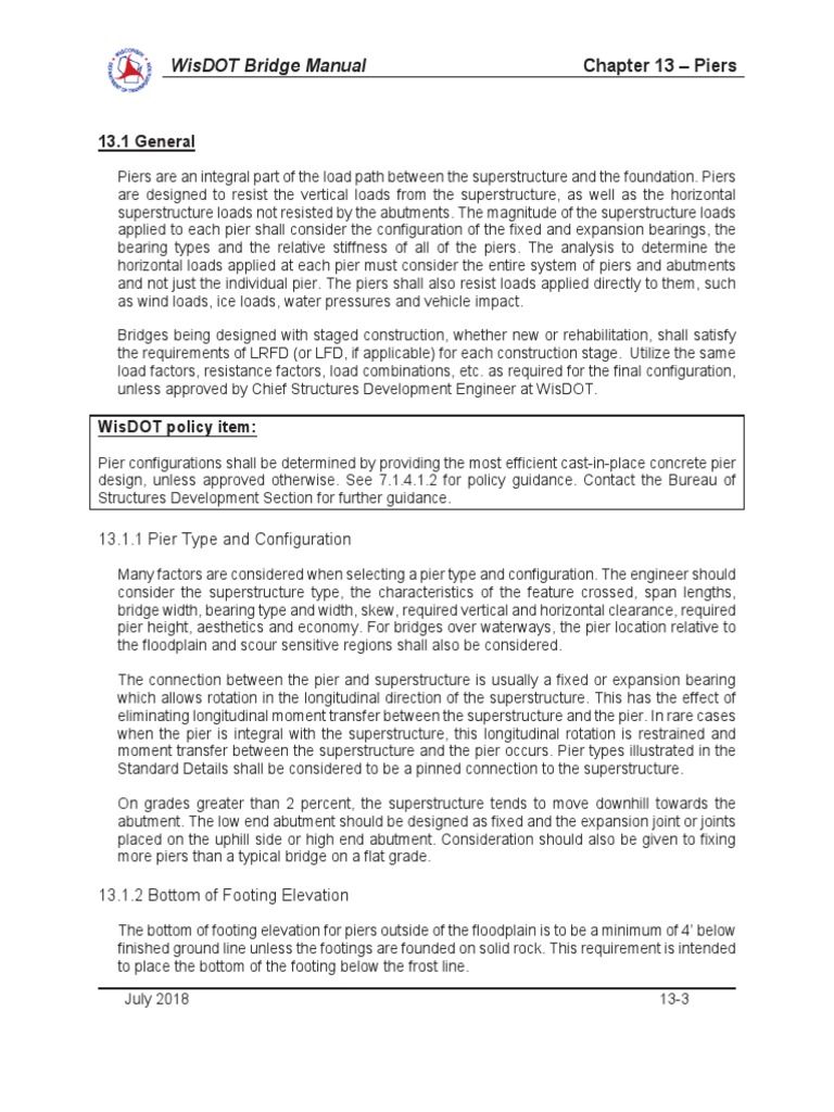 General Bridge Design Manual | PDF | Deep Foundation | Concrete