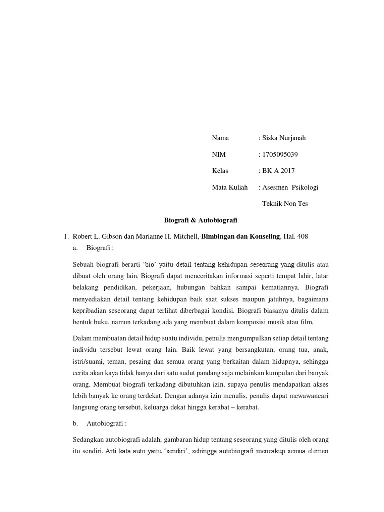 Biografi & Otobiografi | PDF