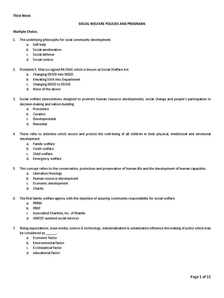 Swepp 1 | Download Free PDF | Social Work | Welfare