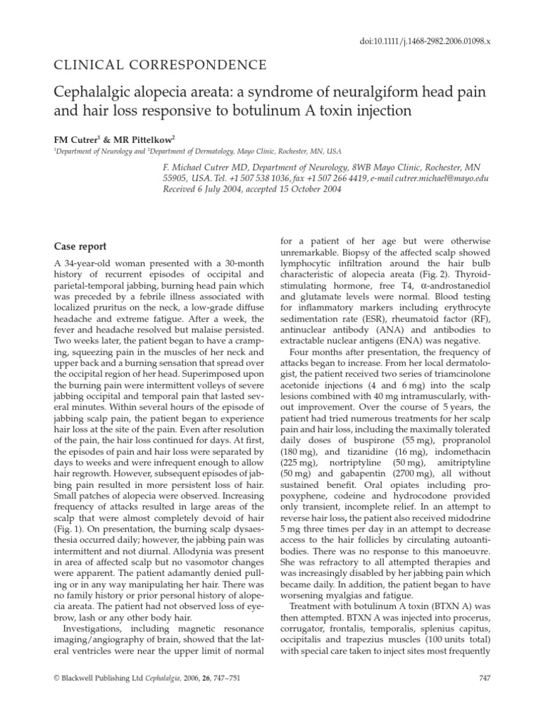 10 1 1 1033 9871-Injection | PDF | Neuron | Hair Loss