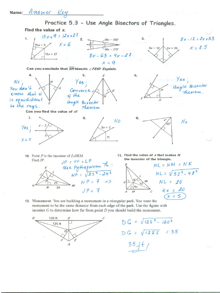 5.3 Practice - Answer Key | PDF | Teaching Mathematics