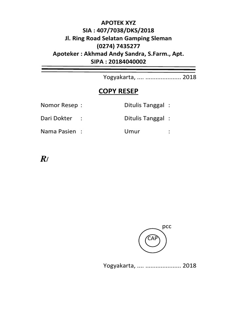Format Salinan Resep | PDF