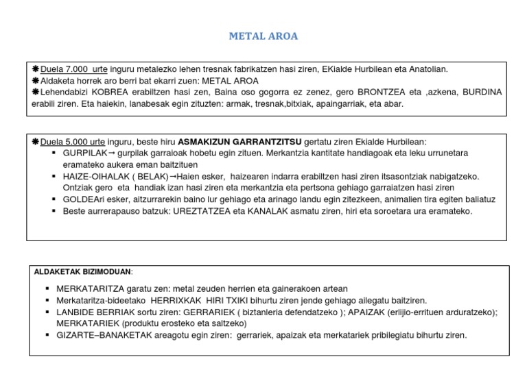 Metal Aroa | PDF