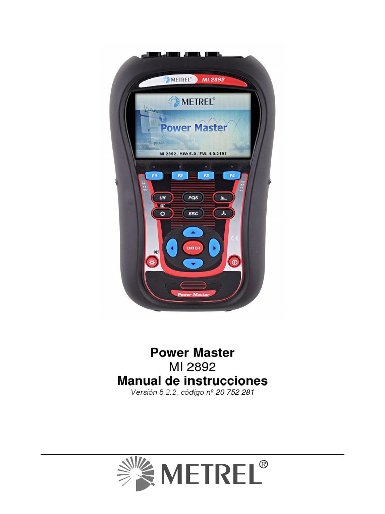 Metrel Manual | PDF | Energia electrica | Distorsión