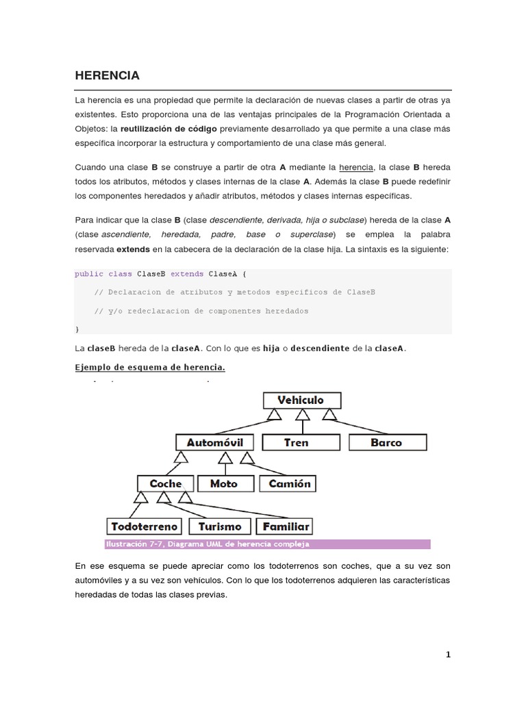 HERENCIA en JAVA PDF | PDF | Herencia (Programación Orientada a Objetos) | Desarrollo de software