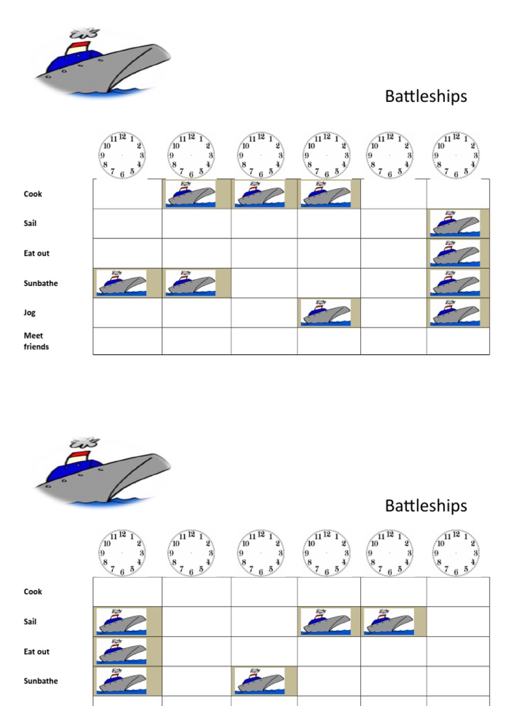 Battleships - Template | PDF | Science & Mathematics