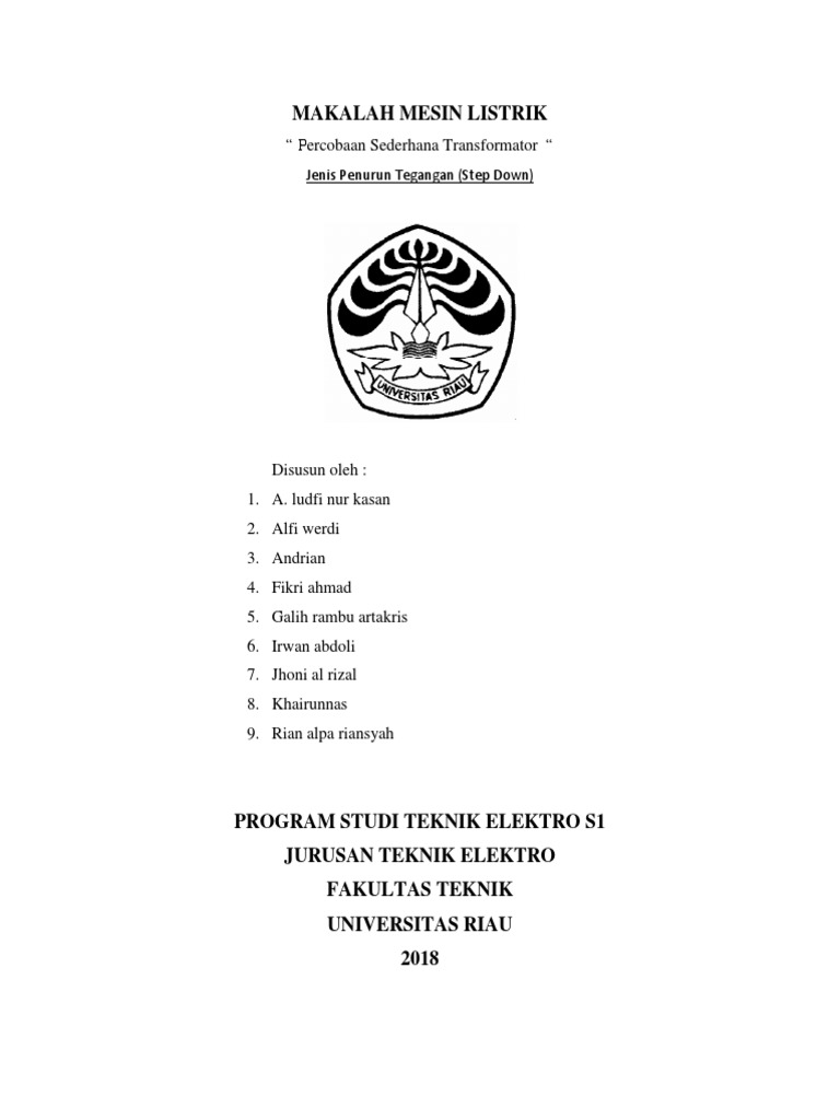 Transformator Sederhana | PDF | Sains & Matematika