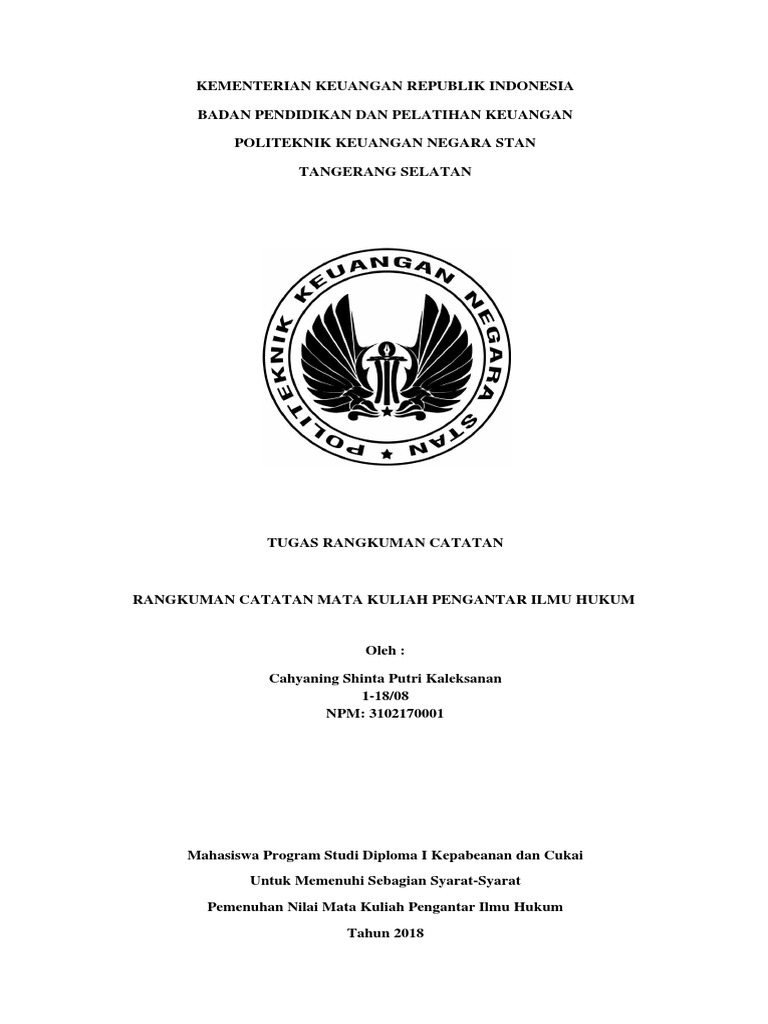 Rangkuman Catatan PIH | PDF