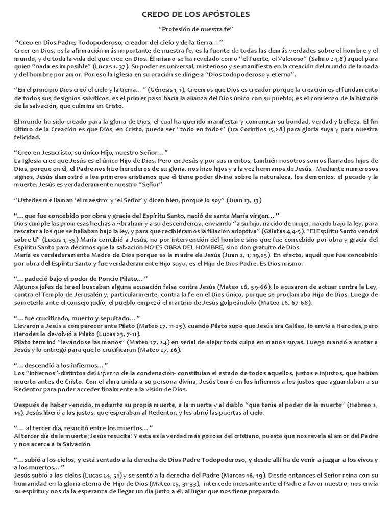 Credo Explicado | PDF | Iglesia Católica | Cristo (título)