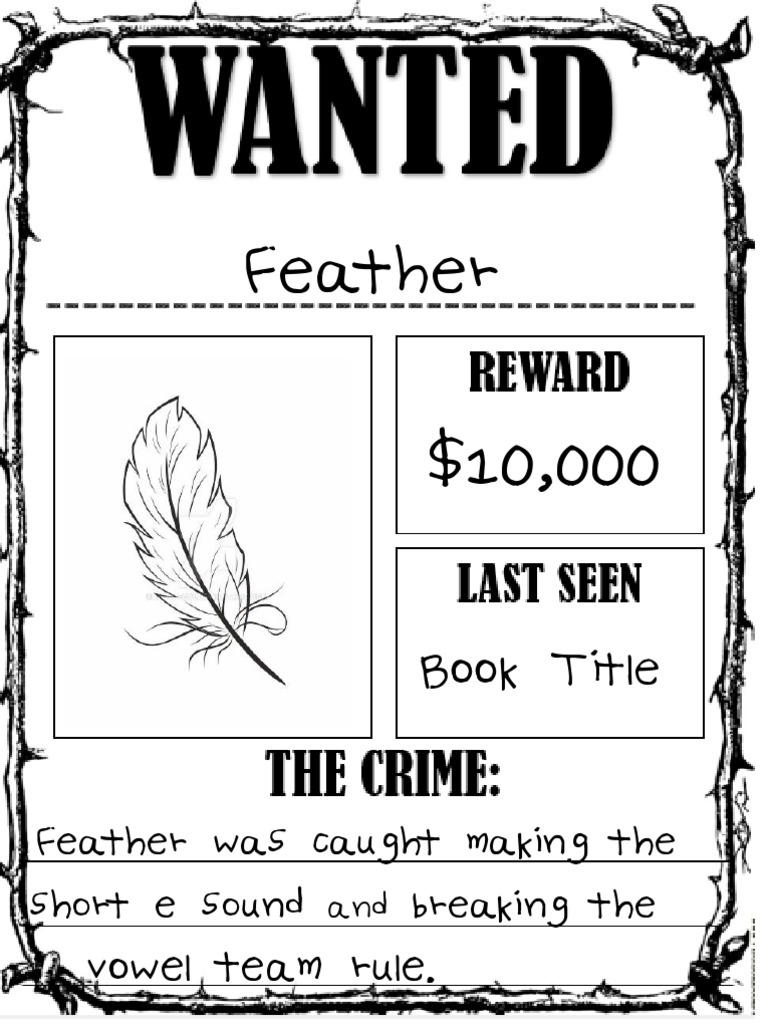 Wanted Poster Example and Instructions | PDF