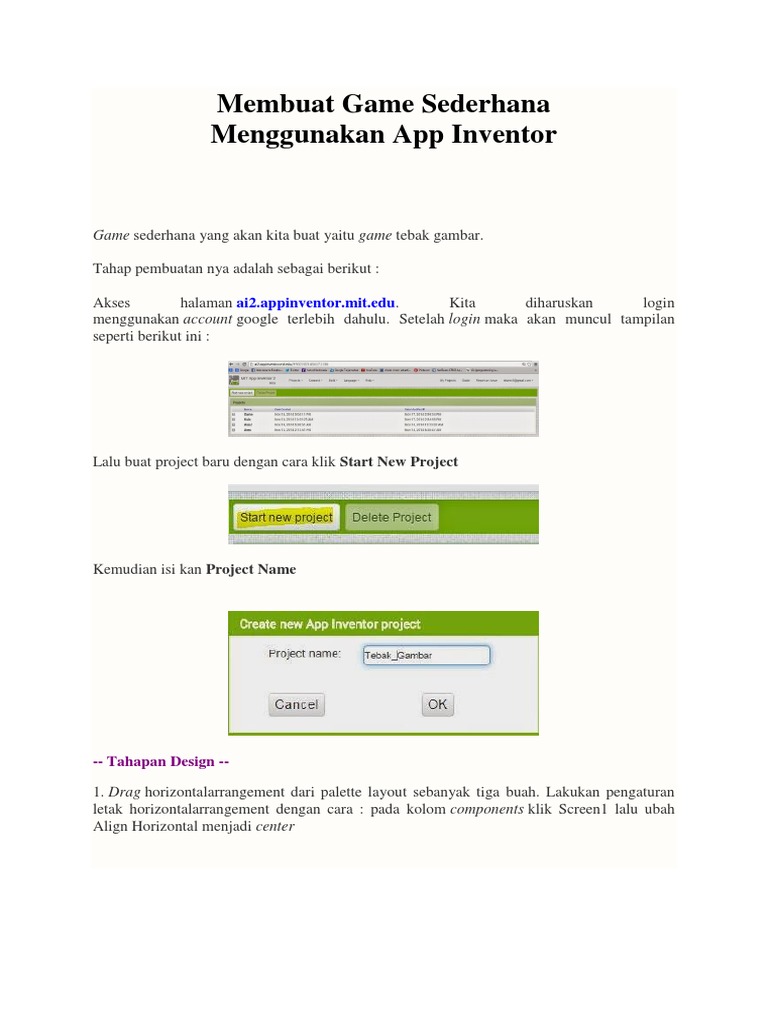 Membuat Game Sederhana | PDF