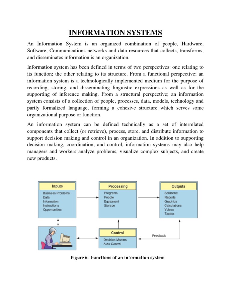 Information Systems | PDF | Information System | System