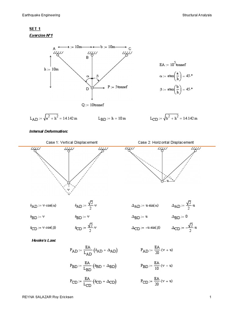 Earthquake Engineering Structural Analysis: V V U U V V U V V U U | PDF ...