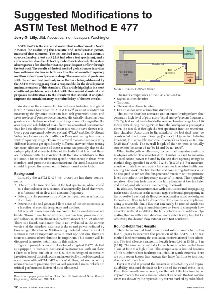 Suggested Modifications To ASTM Test Method E 477: Jerry G. Lilly, JGL ...