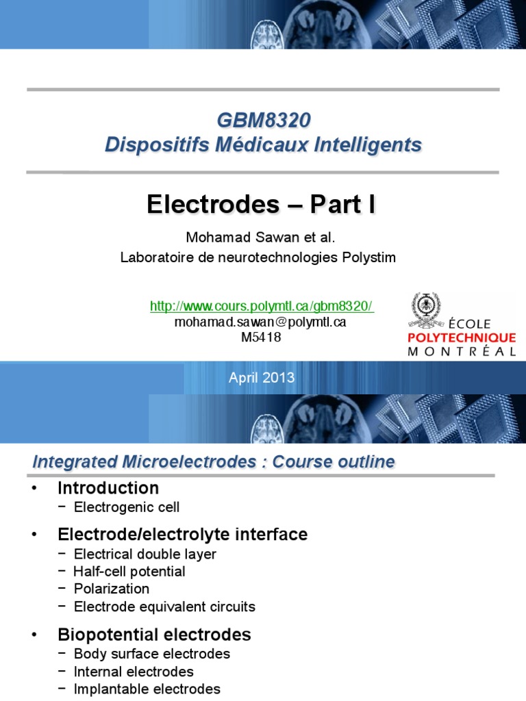 Biomedical Electrodes | PDF | Redox | Electrolyte
