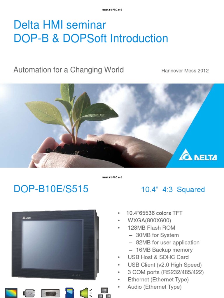 Delta HMI Seminar: DOP-B & DOPSoft Overview | PDF | Usb Flash Drive ...