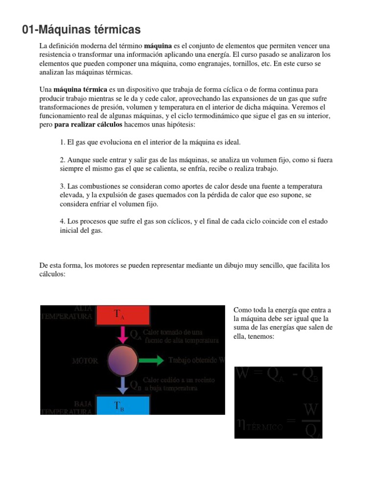 Maquina Termica | PDF | Temperatura | Calor