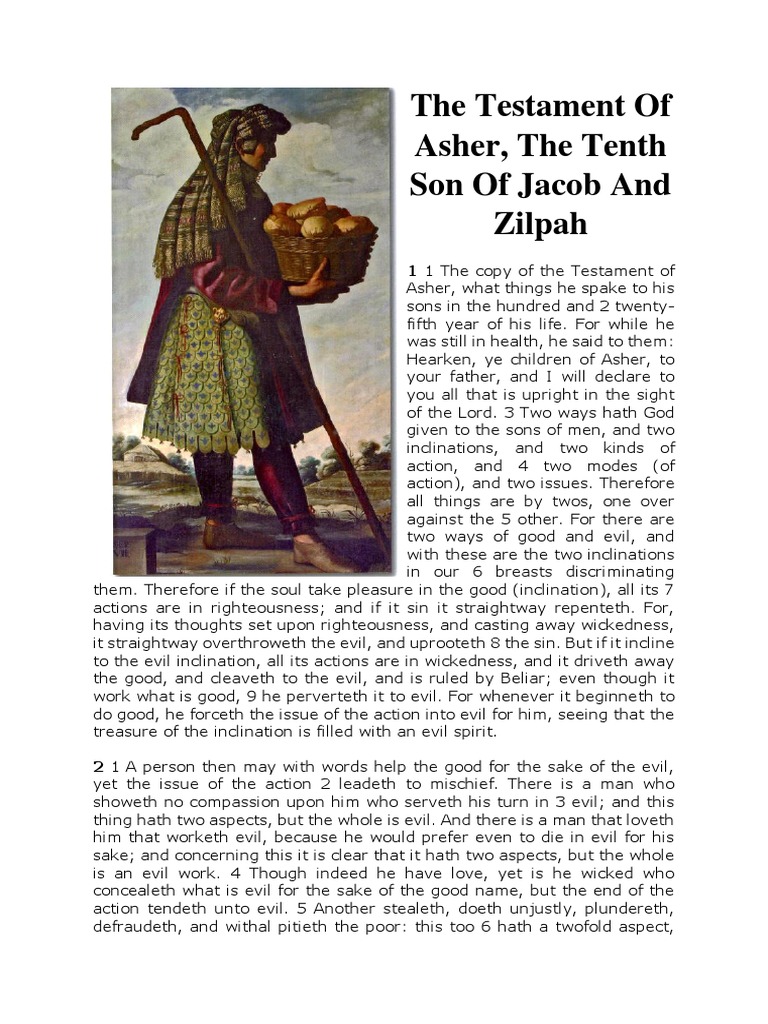 Art The Testament of Asher | PDF | Eternal Life (Christianity) | Sin