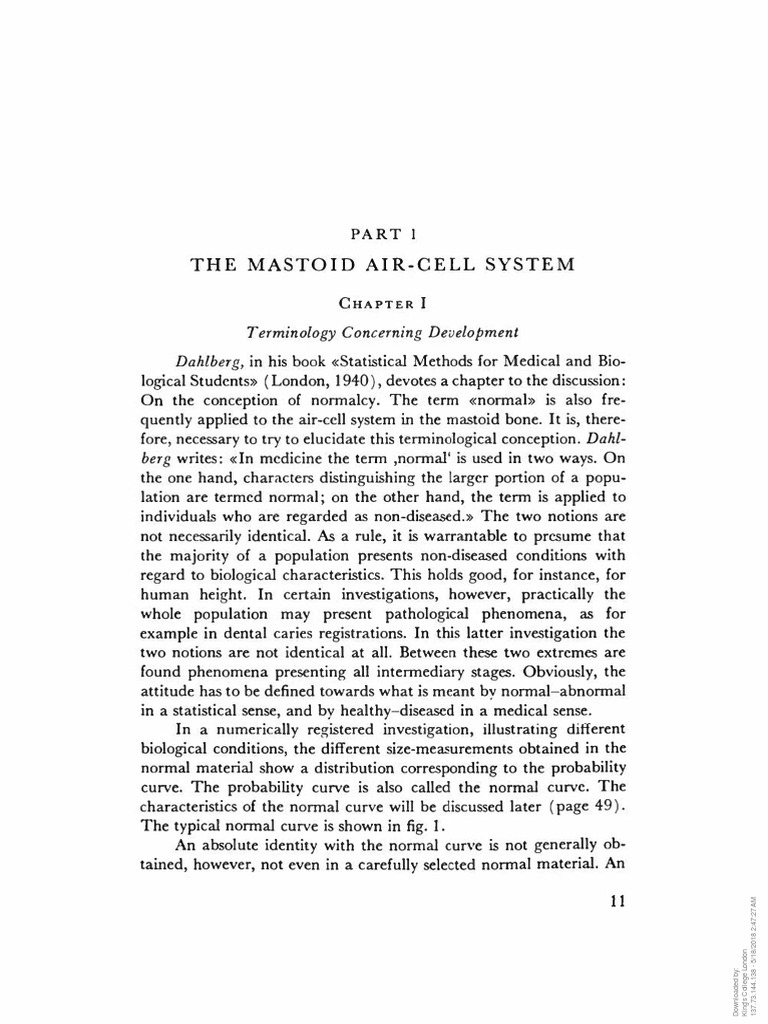 The Mastoid Air-Cell System | PDF | Normal Distribution | Pathology