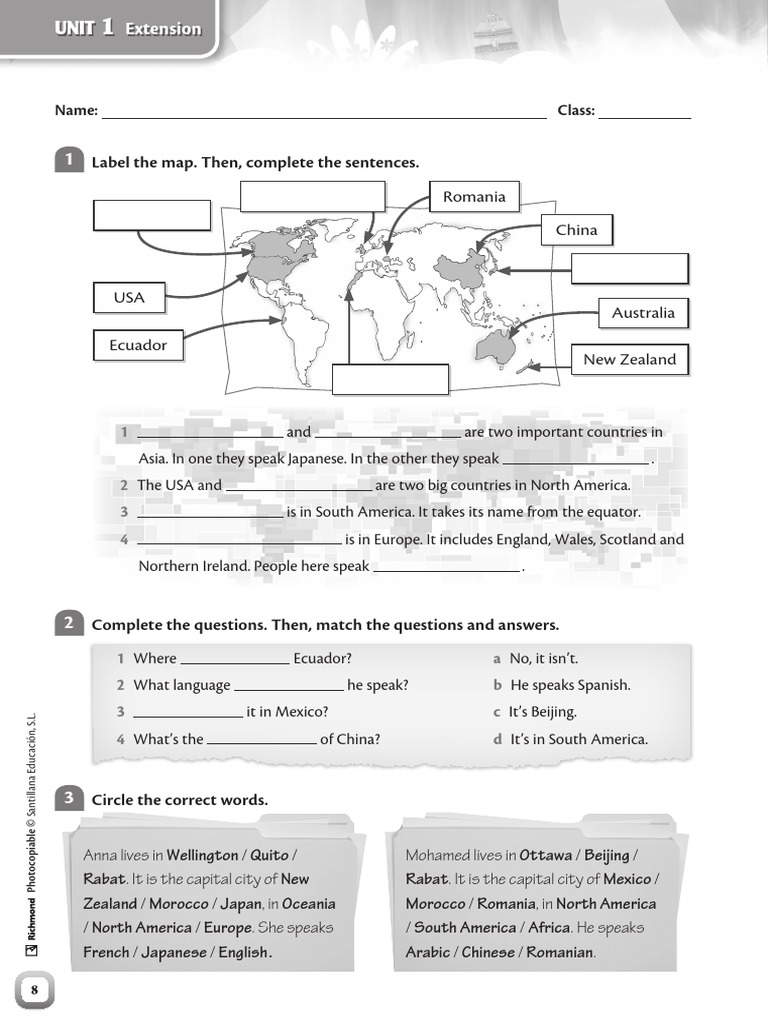 Wonder 4 Unit 1 Extension PDF | PDF | Languages | Language Arts ...