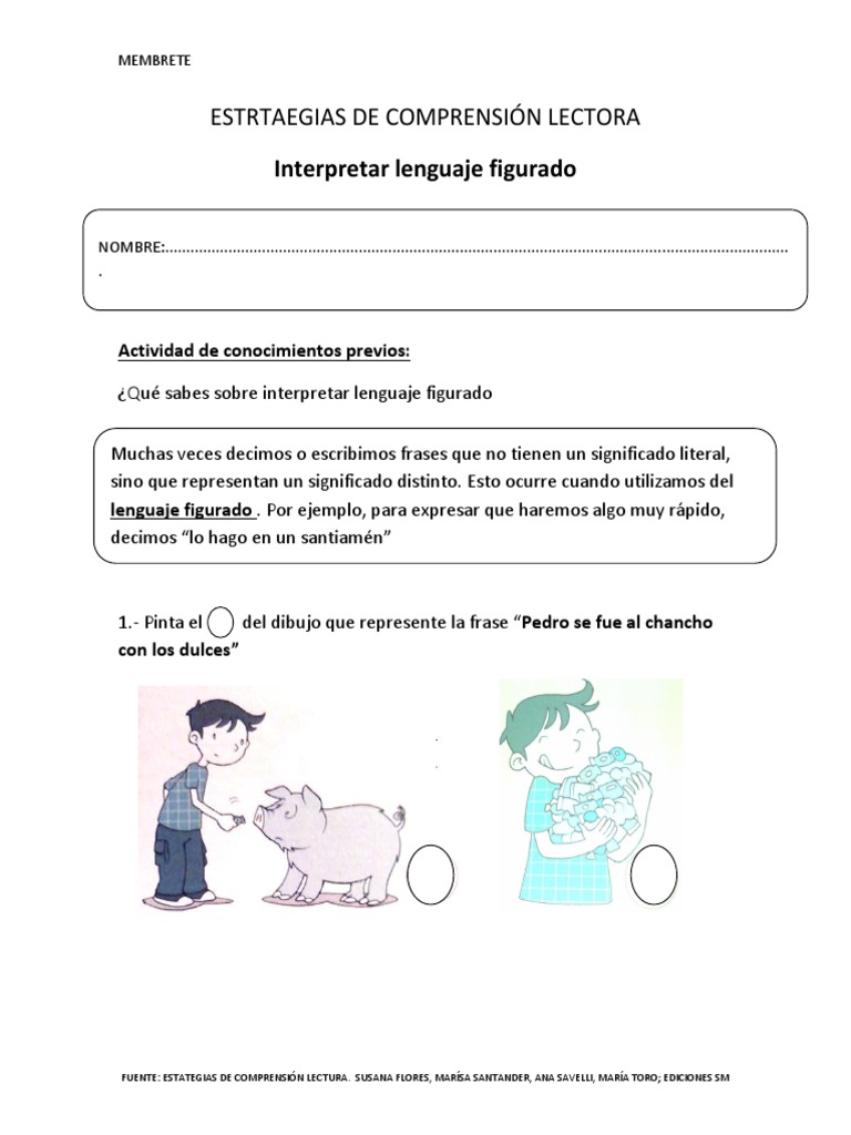 Lenguaje Figurado | PDF | Lectura (proceso)