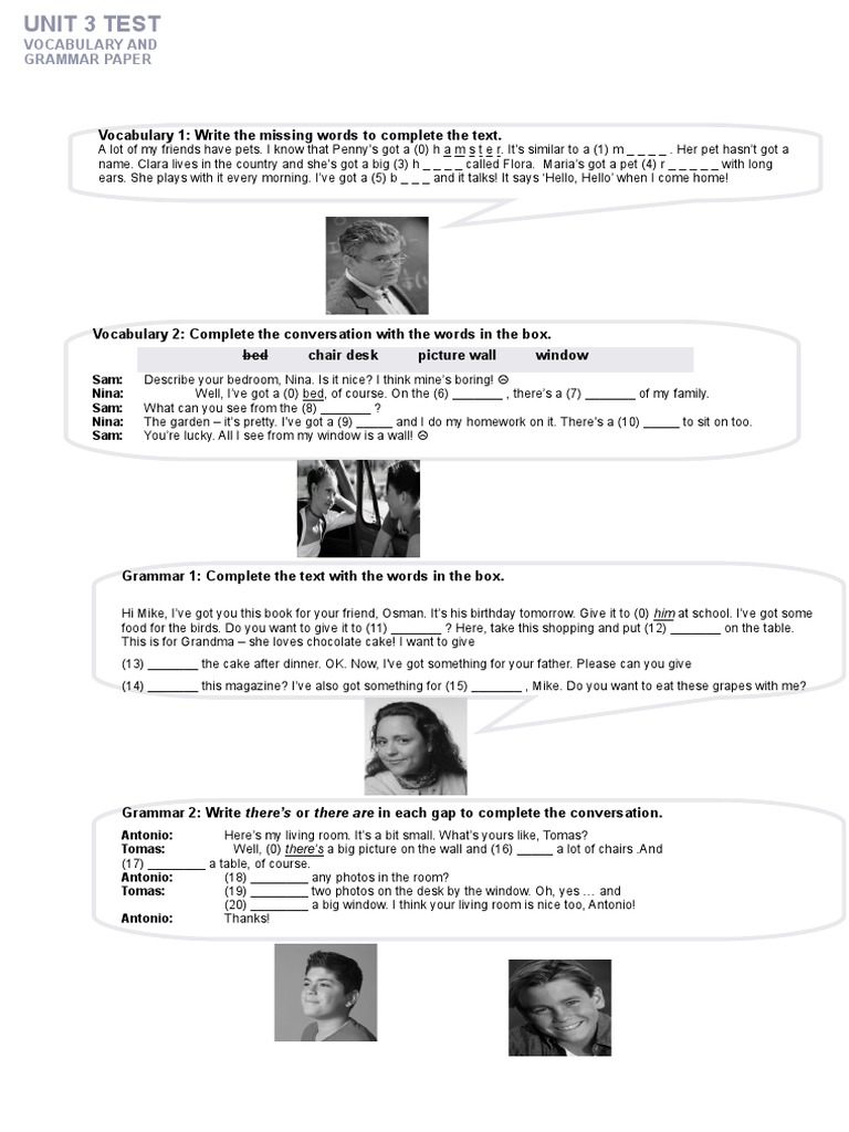 Vocabulary and Grammar Paper: Sam: Nina: Sam: Nina: Sam | PDF