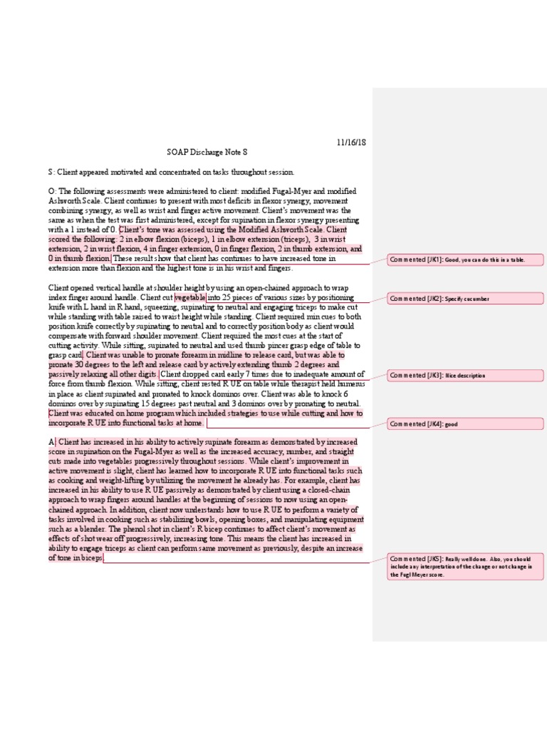 Soap Discharge 8 1 | PDF | Anatomical Terms Of Motion | Elbow