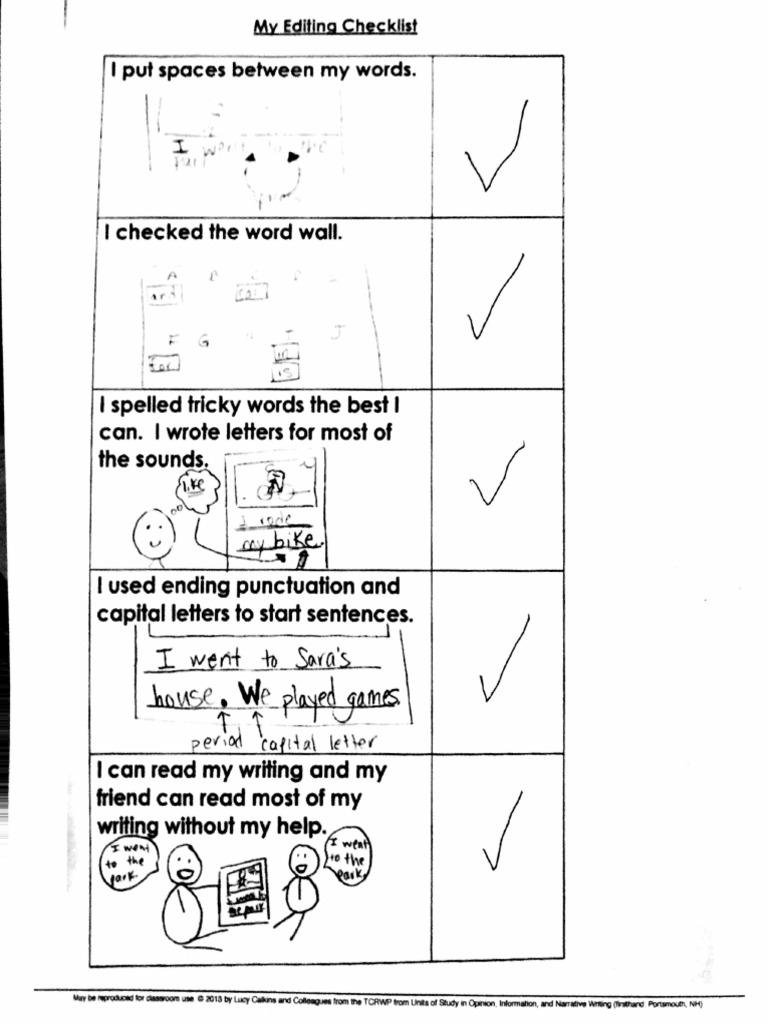 Student Writing Checklist | PDF