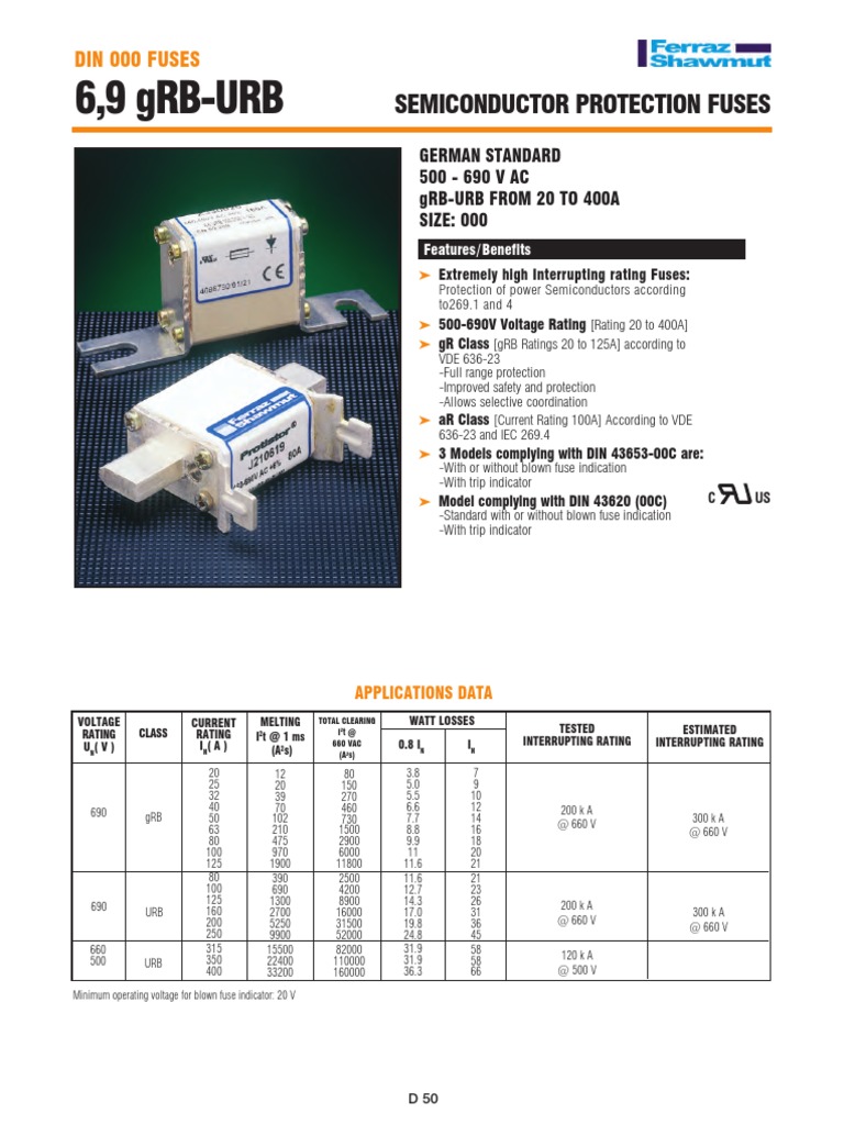 Semiconductor European 6,9 grB-URB - 2 PDF | PDF | Fuse (Electrical ...