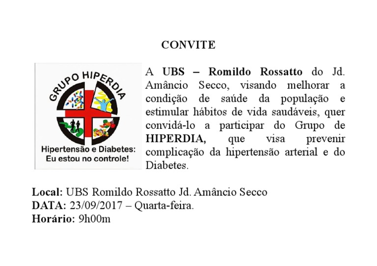 Cartaz Hiperdia 2 | PDF