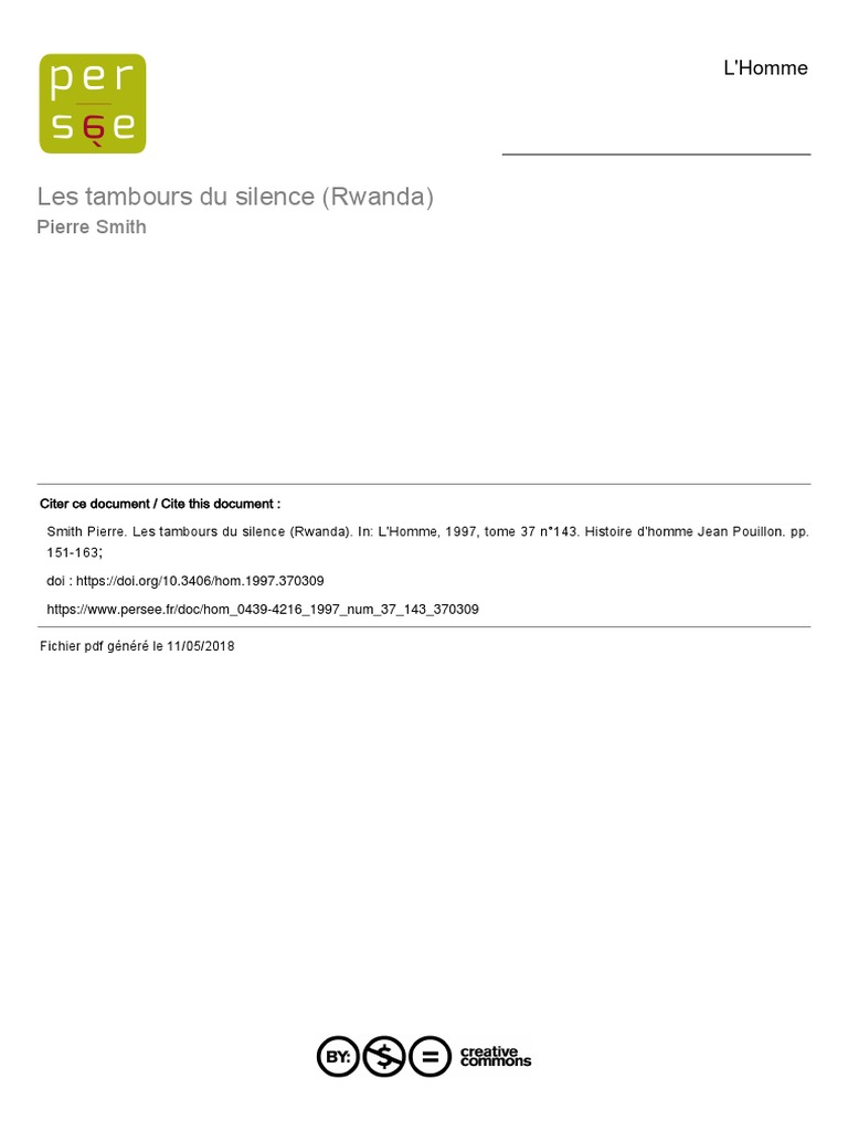 Les Tambour Du Silence PDF | PDF | Chasse | Rwanda