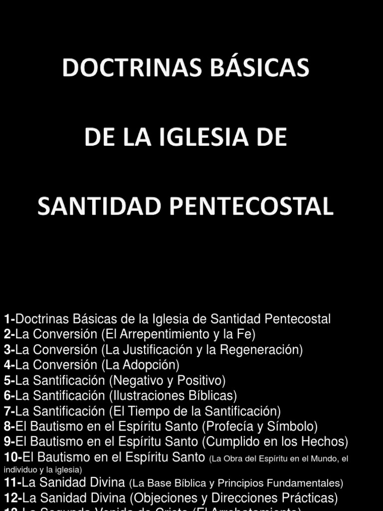 Clase 1 - Caps 1-5 Libro Doctrinas Basicas | PDF | Santificación | Pecado