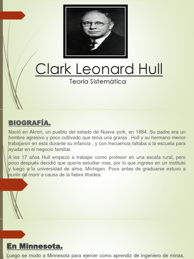 Vida de Clark Hull: De Granjero a Académico | PDF