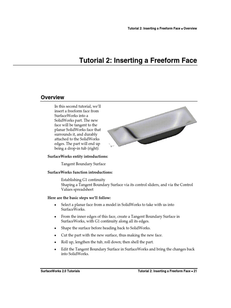 Tutorial 2: Inserting A Freeform Face | PDF | Tab (Gui) | Spreadsheet