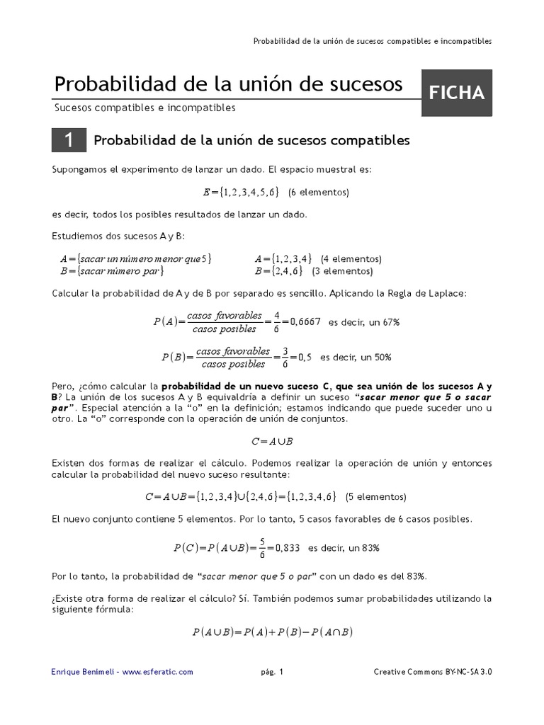 Probabilidad de SUCESOS | PDF | Probabilidad | Conceptos matemáticos