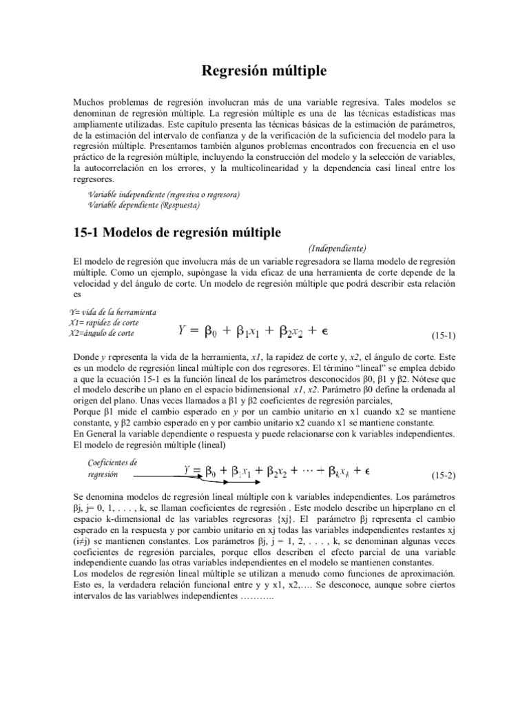 Regresion Multiple | PDF