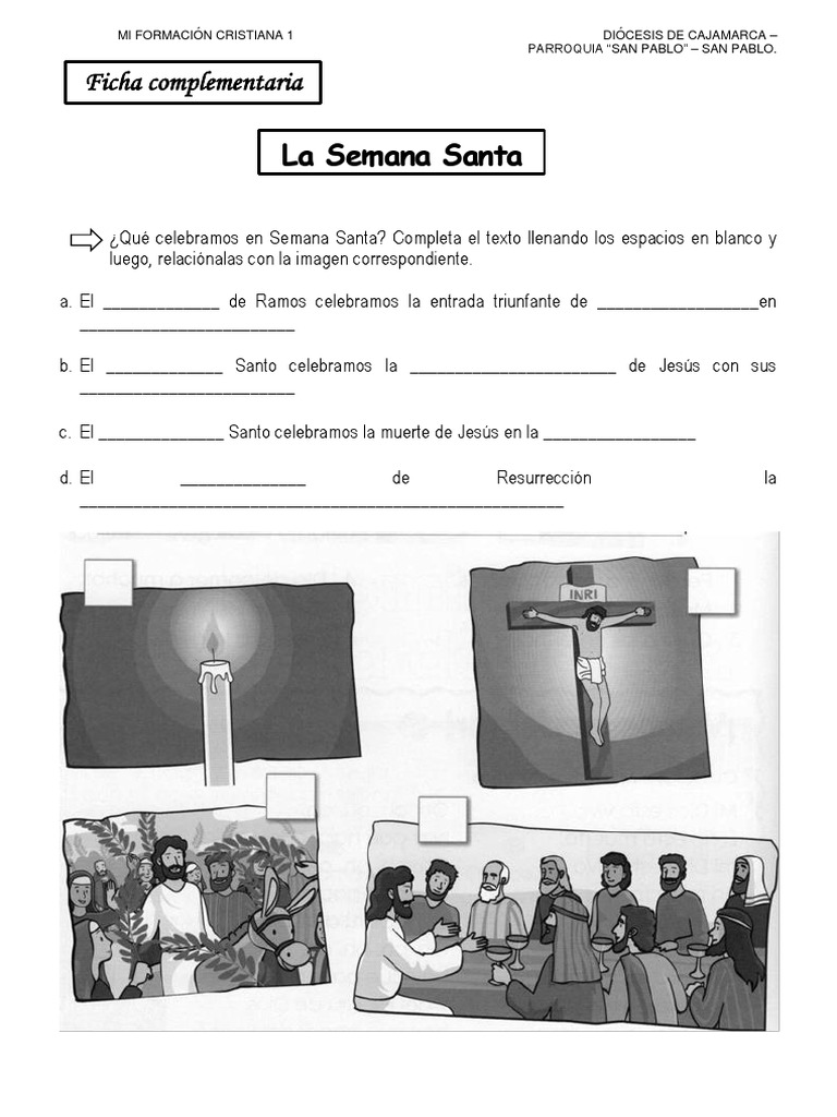 Ficha Complementaria de Semana Santa | PDF