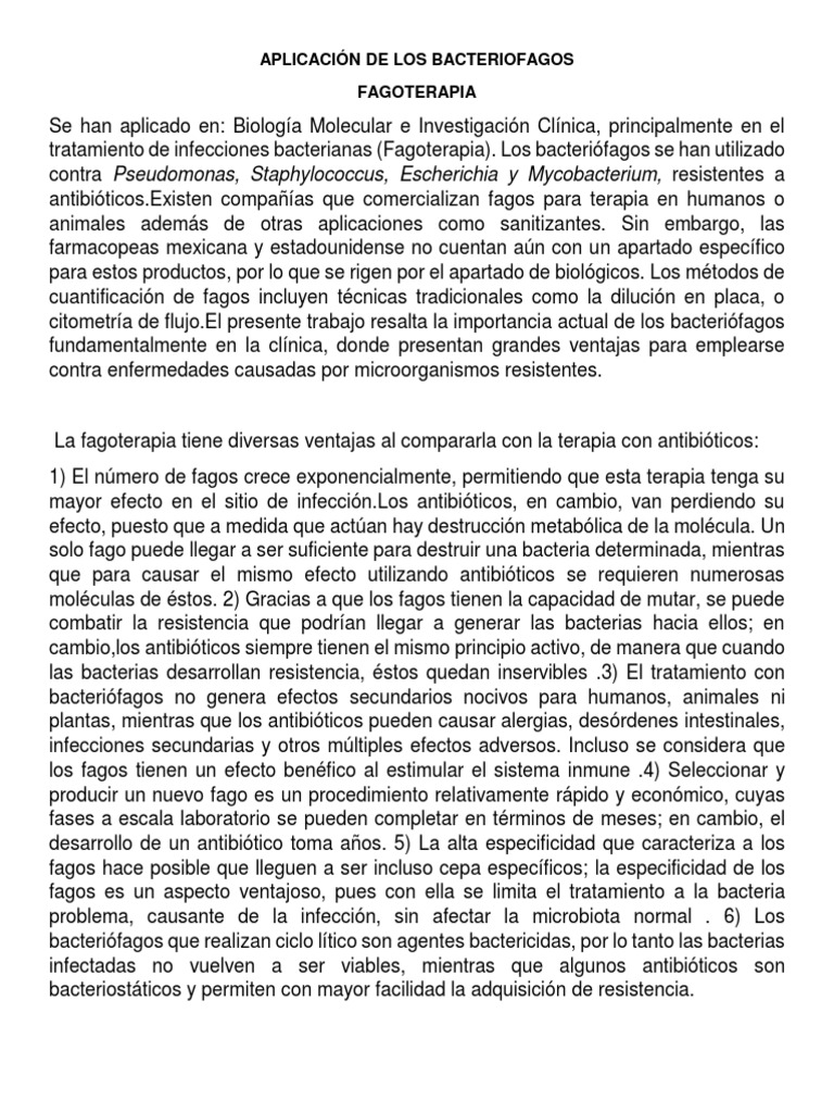 Fagos | PDF | Bacteriófago | Las bacterias