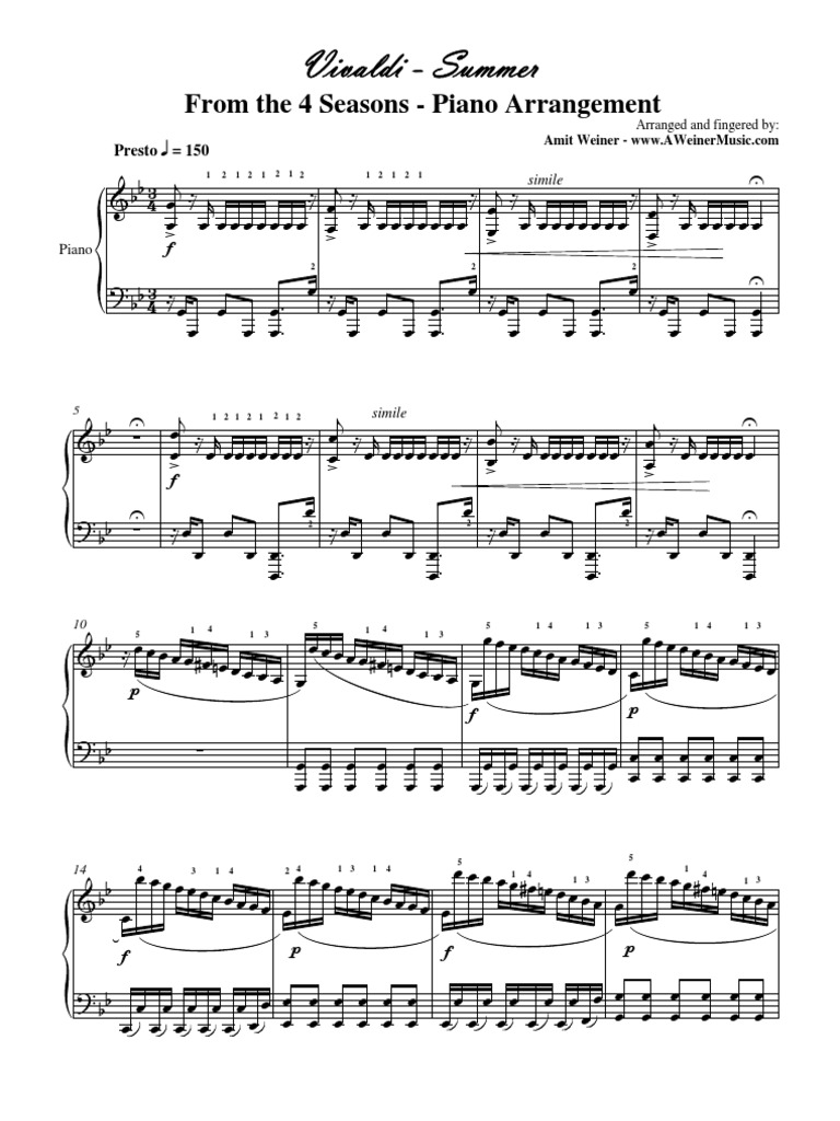Vivaldi - Summer | PDF
