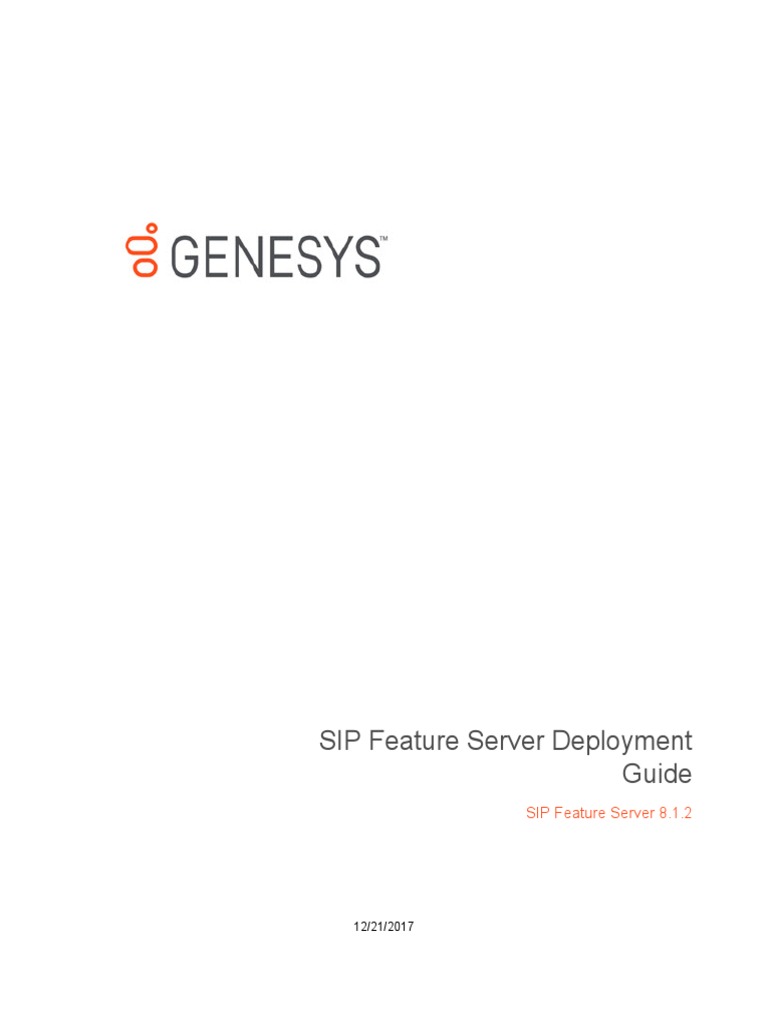 En FS 8.1.2 Deploy Book | PDF | Session Initiation Protocol | Server (Computing)
