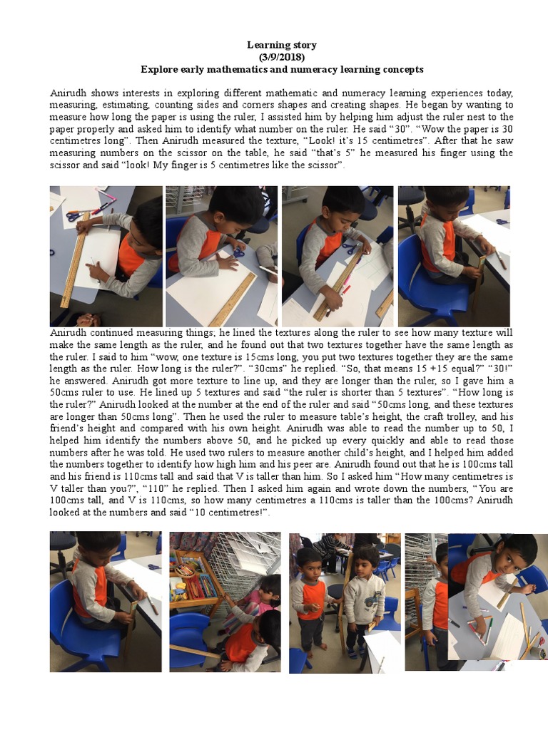Learning Story | PDF | Teaching Mathematics | Learning