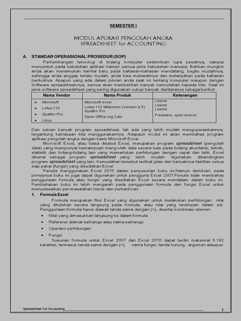 Modul Spreadsheet X PDF | PDF