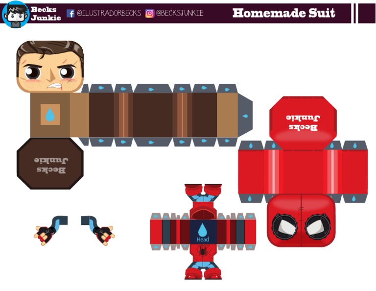 Homemade Suit Mini Papercraft by Becks Junkie | PDF