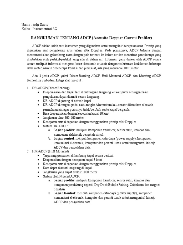 Rangkuman ADCP | PDF
