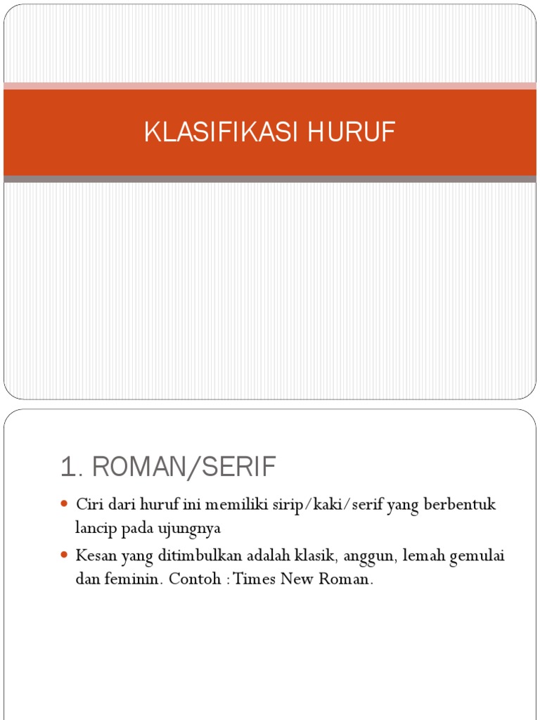 Klasifikasi Huruf | PDF
