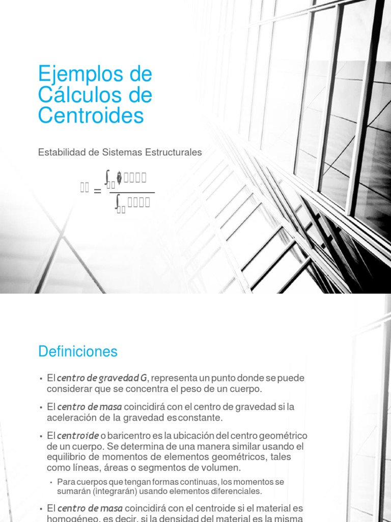 Ejemplos de Cálculos de Centroides | PDF | Centro de masa | Cantidad