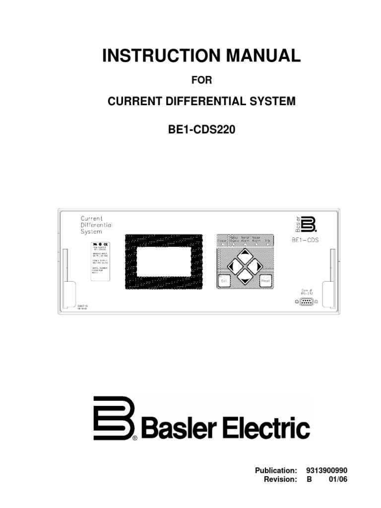 Basler (Transformer) | PDF | Relay | Transformer