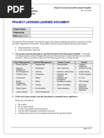 Lessons Learned Survey | PDF | Project Management | Business